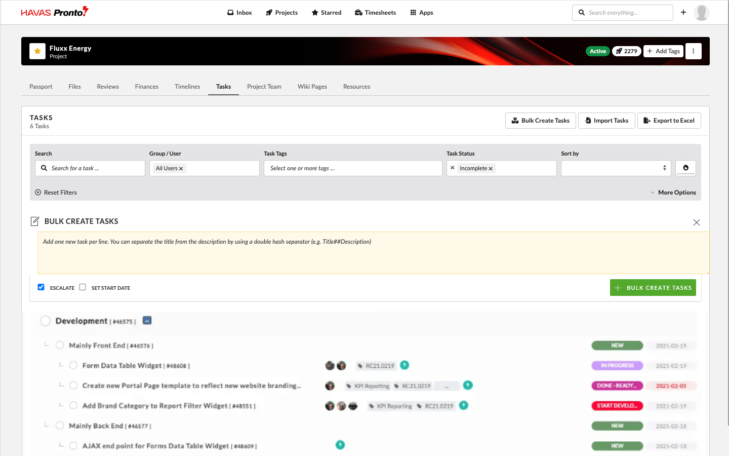 Project Templates - Pronto