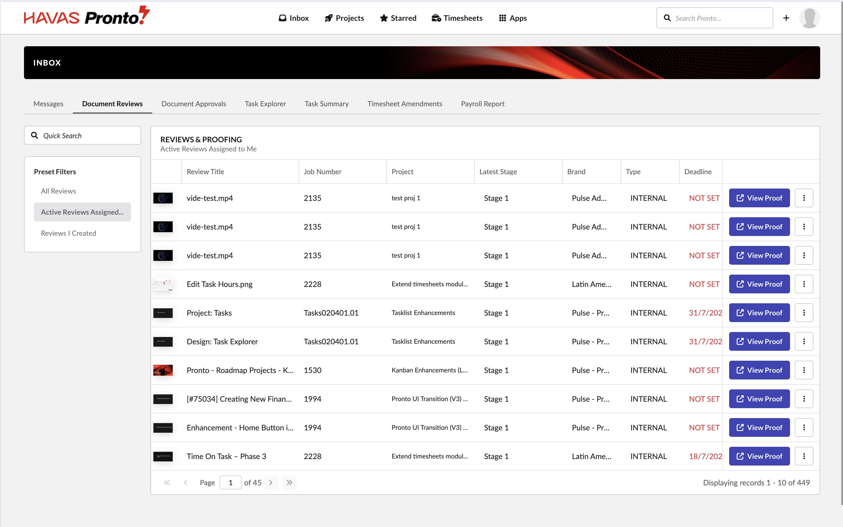 Project Management Tools - Pronto Project Management Software