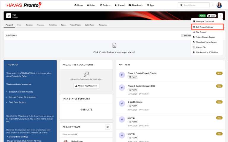 Creating a Project Template - Pronto